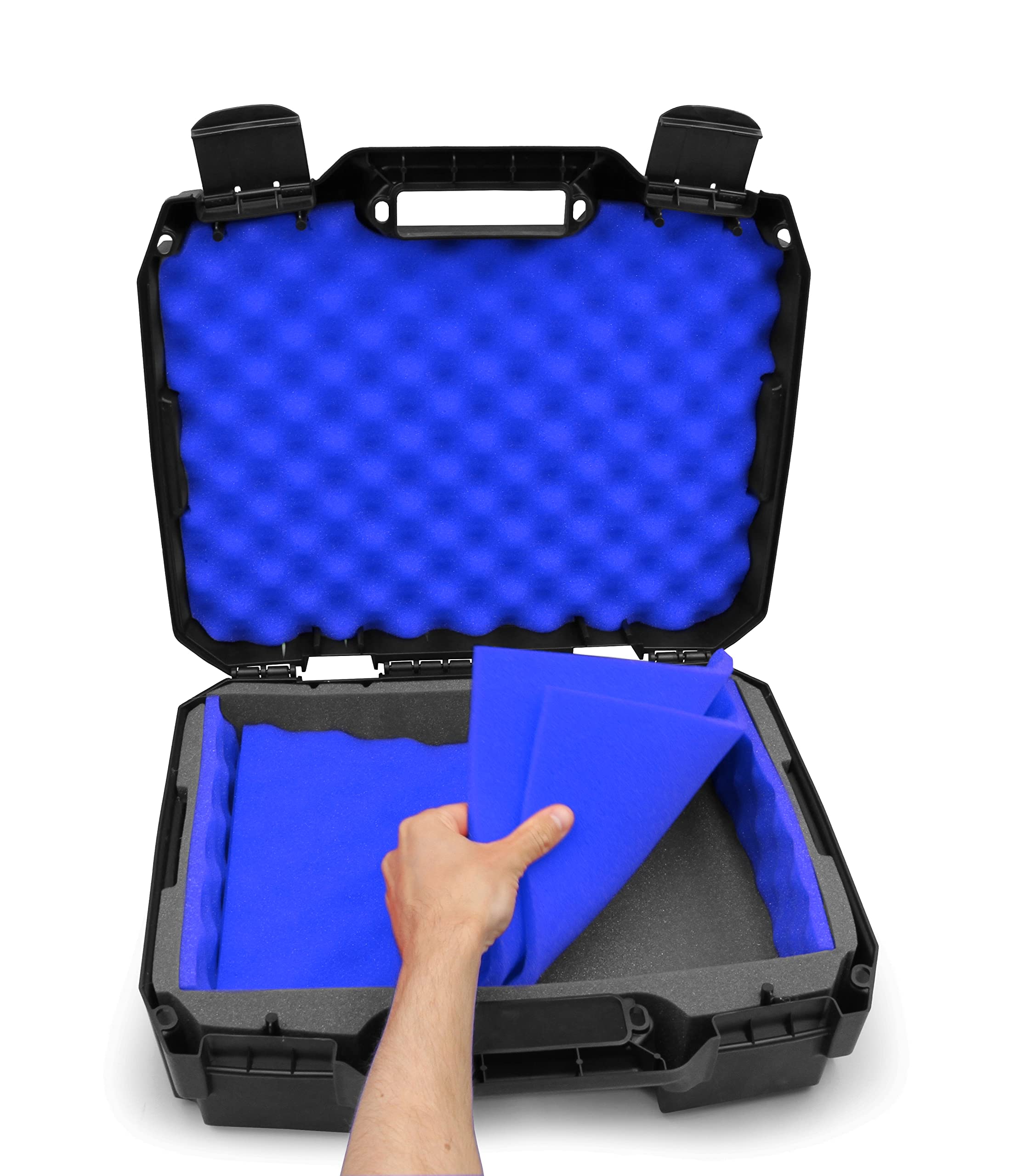 CASEMATIX 15.6" Hard Laptop Case with Shock-Absorbing Interior Foam Protection Compatible with 15" Gaming Laptops and Accessories, Fits Laptops up to 15” x 10.5" Max