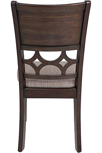 New Classic Furniture Mitchell 5-Piece Dining Set with 1 Table and 4 Chairs, Brown Cherry
