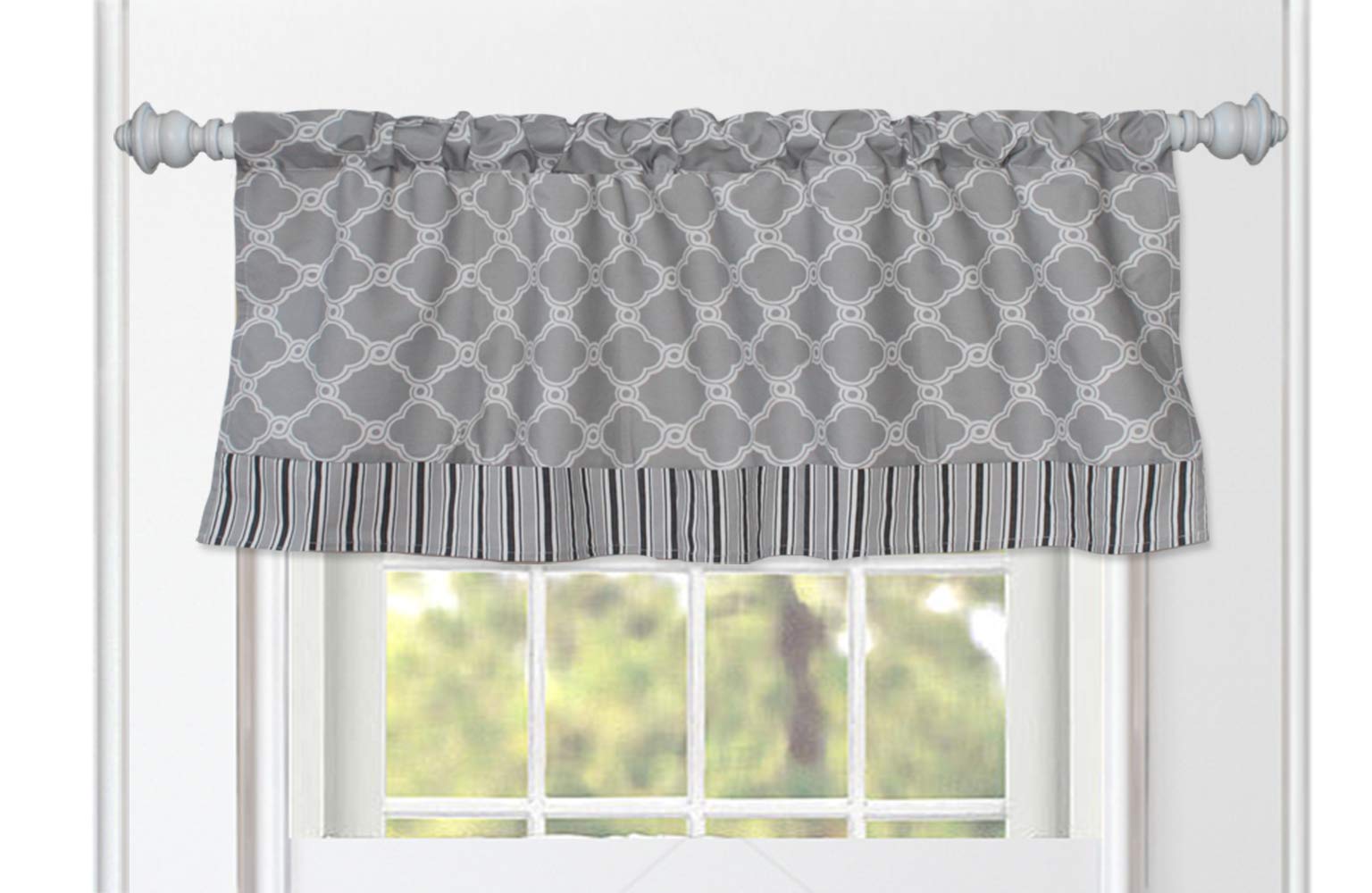 BabyFad Clover Grey 9 Piece Baby Crib Bedding Set