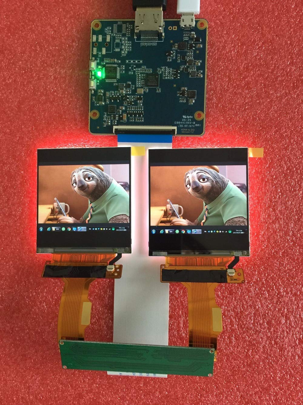 Lysee Mobile Phone LCD Screens - 2.9 inch 1440x1440 dual screen LCD display panel MIPI to HDMI controller board LS029B3SX02 for 3D VR Glasses headset - (Color: 2pcs lcd with board)