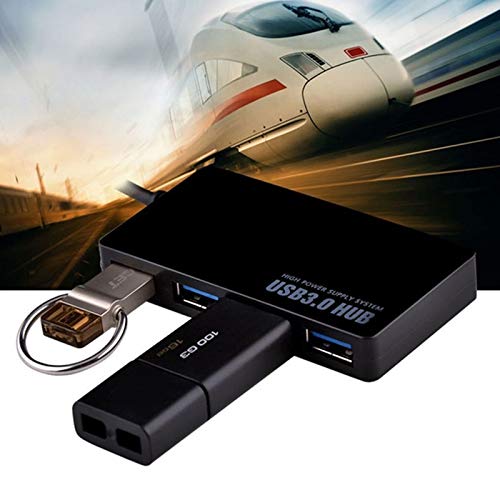 Lysee Plug & Connectors - Mini USB 3.0 Hub 4 Port USB Hub 5Gbps Super-Speed USB Splitter Adapter Computer Periphearls for PC Laptop Notebook - (Color: White)