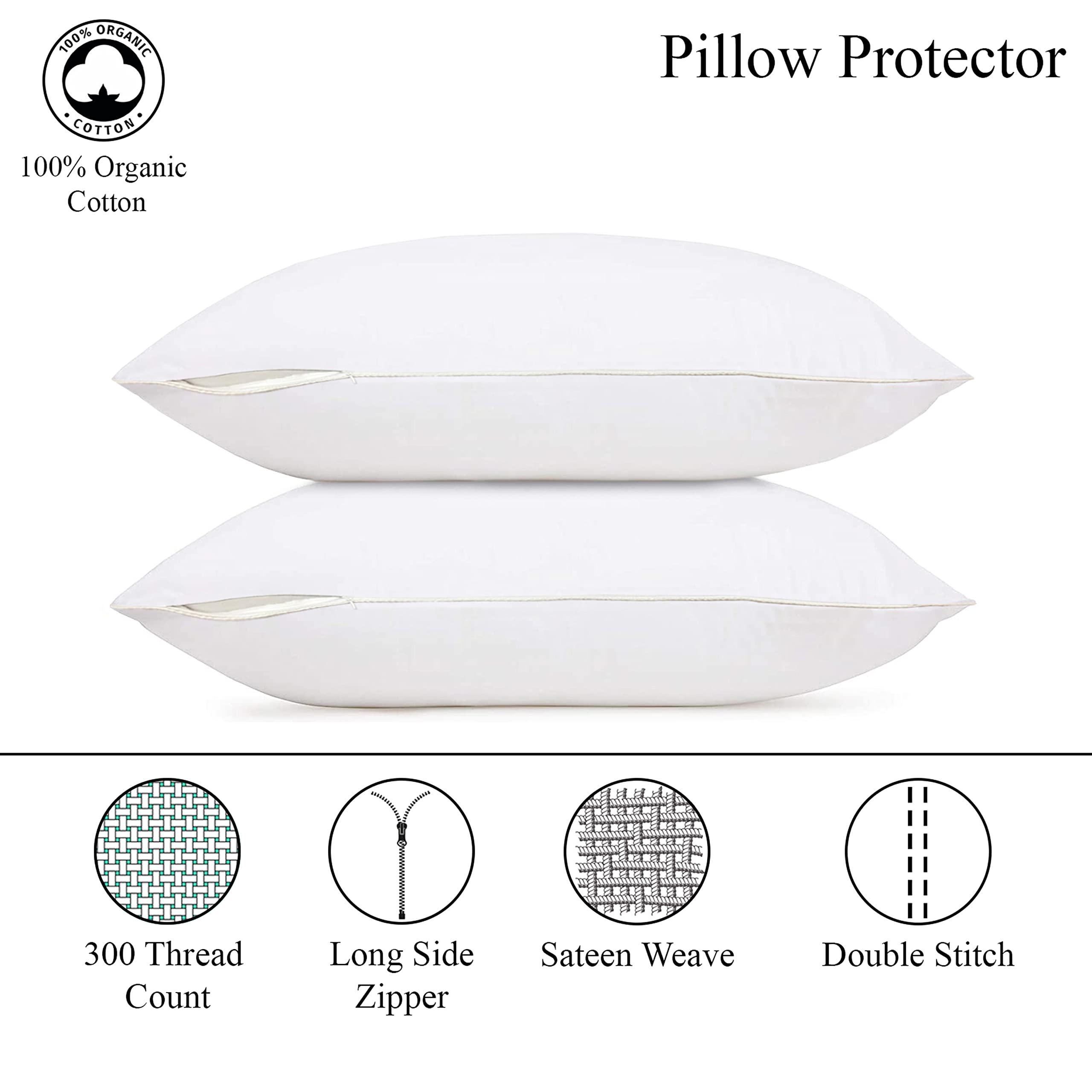 A1 HOME COLLECTIONS Vega Living-Gusset Duvet Insert 3 Piece Set-Down Alternative-Twill Weave Microfiber Cover & 2 Satin Weave Organic Cotton Pillow Protector-Noiseless-Oeko-Tex Certified