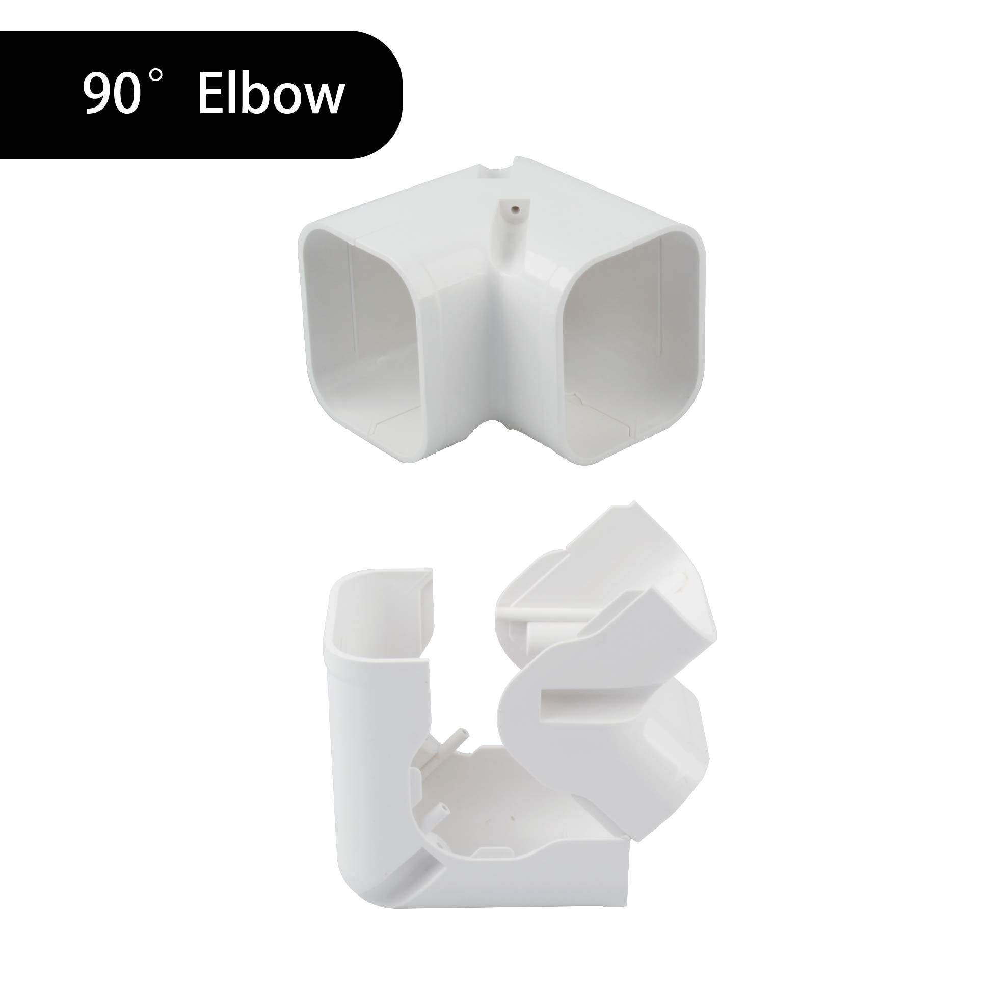 AC Parts 3" W 14Ft Air Conditioner Decorative PVC Line Cover Tubing Kit for Ductless Mini Split Central Air conditioner & Heat Pump Systems