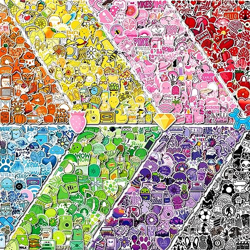 600 PCS Bulk Stickers for Kids, Cute Water Bottle Stickers, Colorful Waterproof Vinyl Sticker for Hydroflask Laptop Phone Skateboard, Assorted Stickers Pack for Teachers
