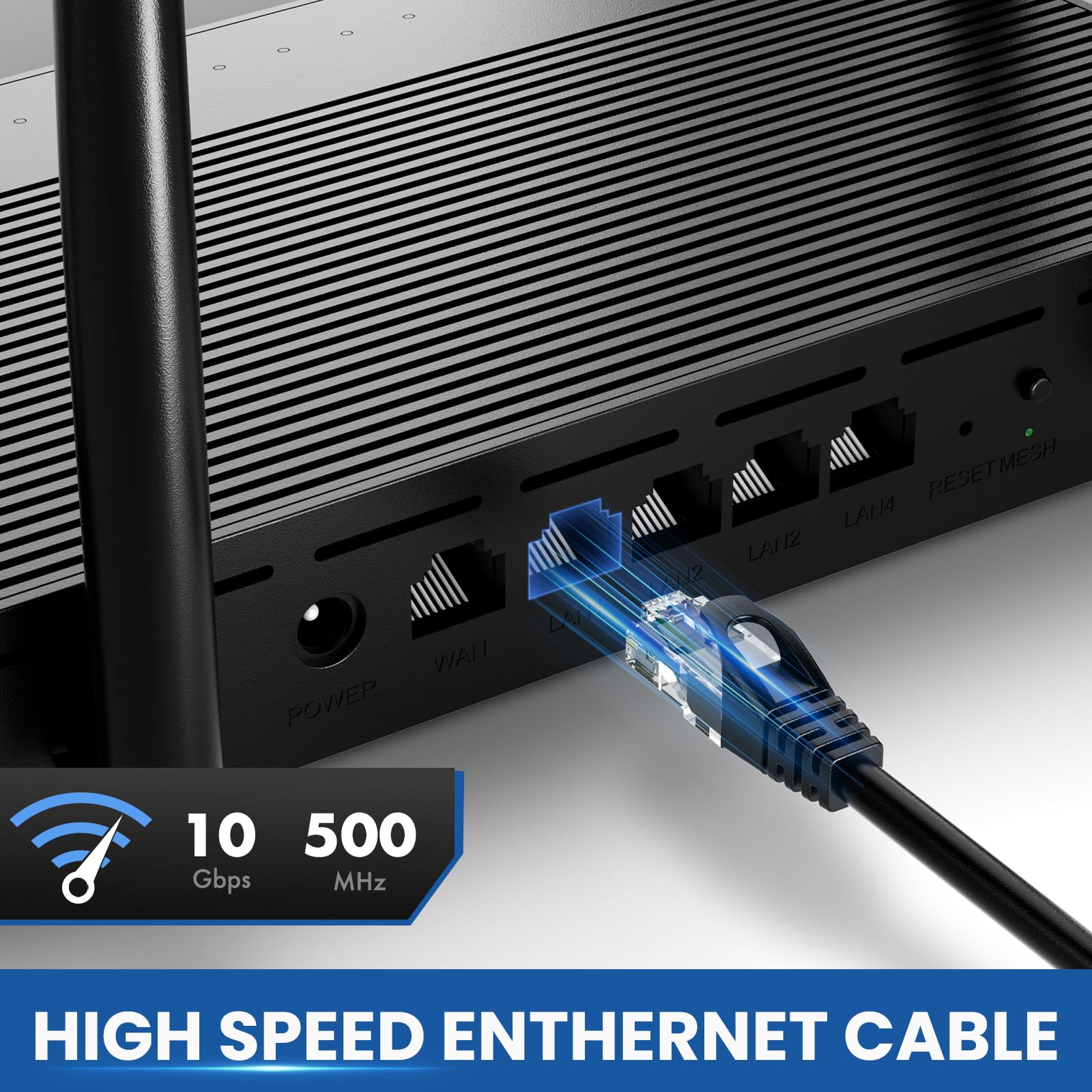 Cat6 Ethernet Cable 6 Feet (6 Pack) LAN, utp Cat 6, RJ45, Network Cord, Patch, Internet Cable- 6 ft