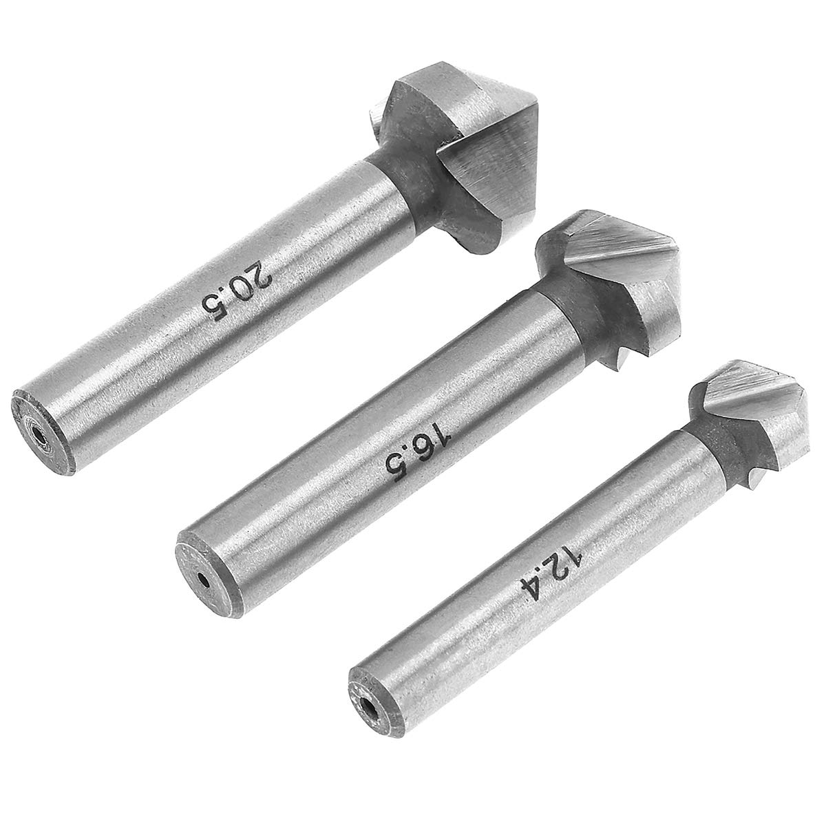 ChgImposs 6Pcs Countersink Drill Bit, 3 Edge 90 Degrees Chamfer End Mill Cutter Chamfering HSS Countersink Drill Bit
