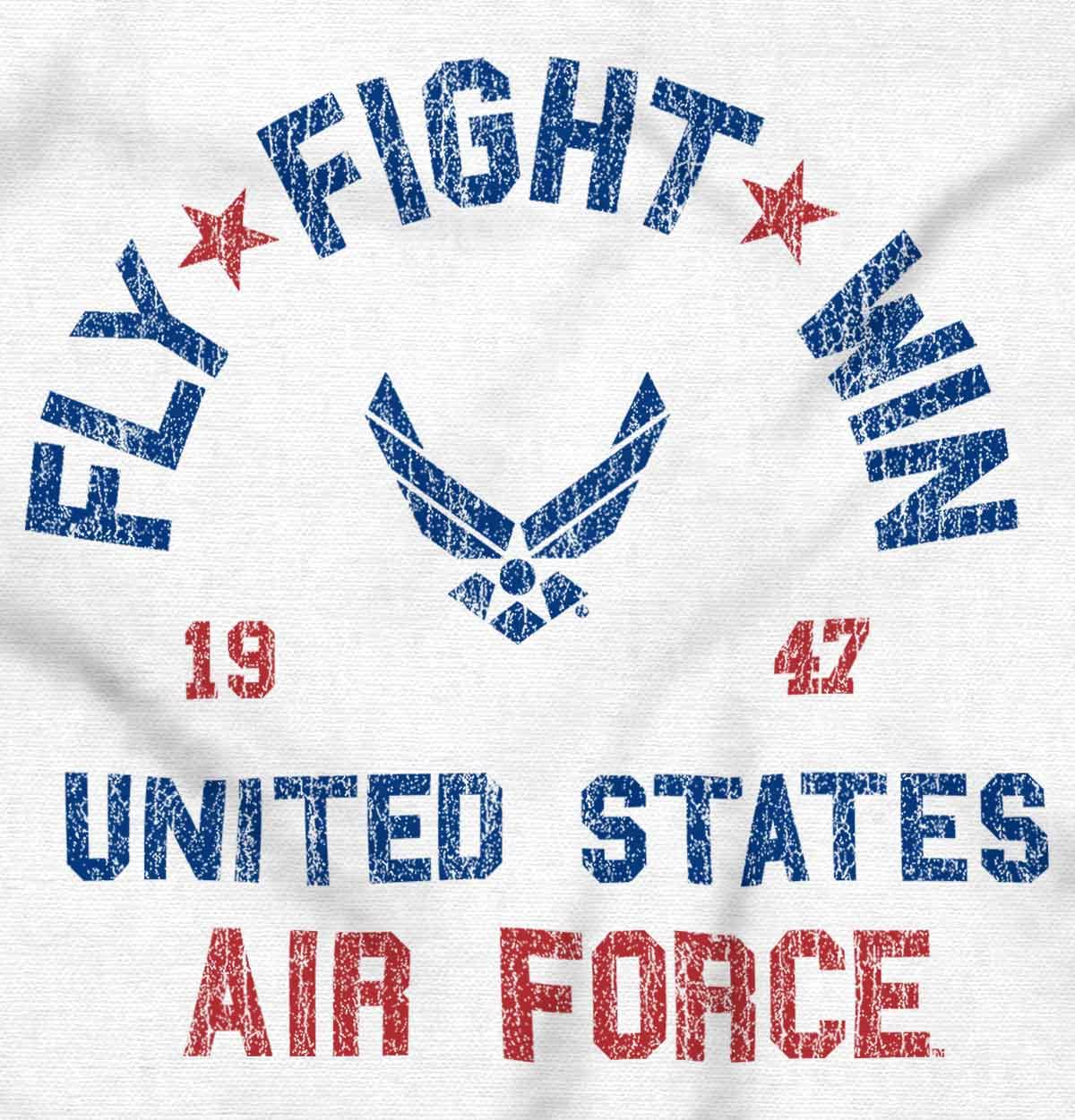 Brisco Brands Fly Fight Win USAF American Air Force Baby Romper Boys or Girls