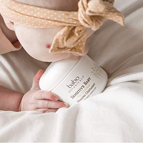 Babo Botanicals 70+% Organic Sensitive Baby All Natural Healing Ointment with Medical Grade Colloidal Oatmeal, Unscented 4 Ounce