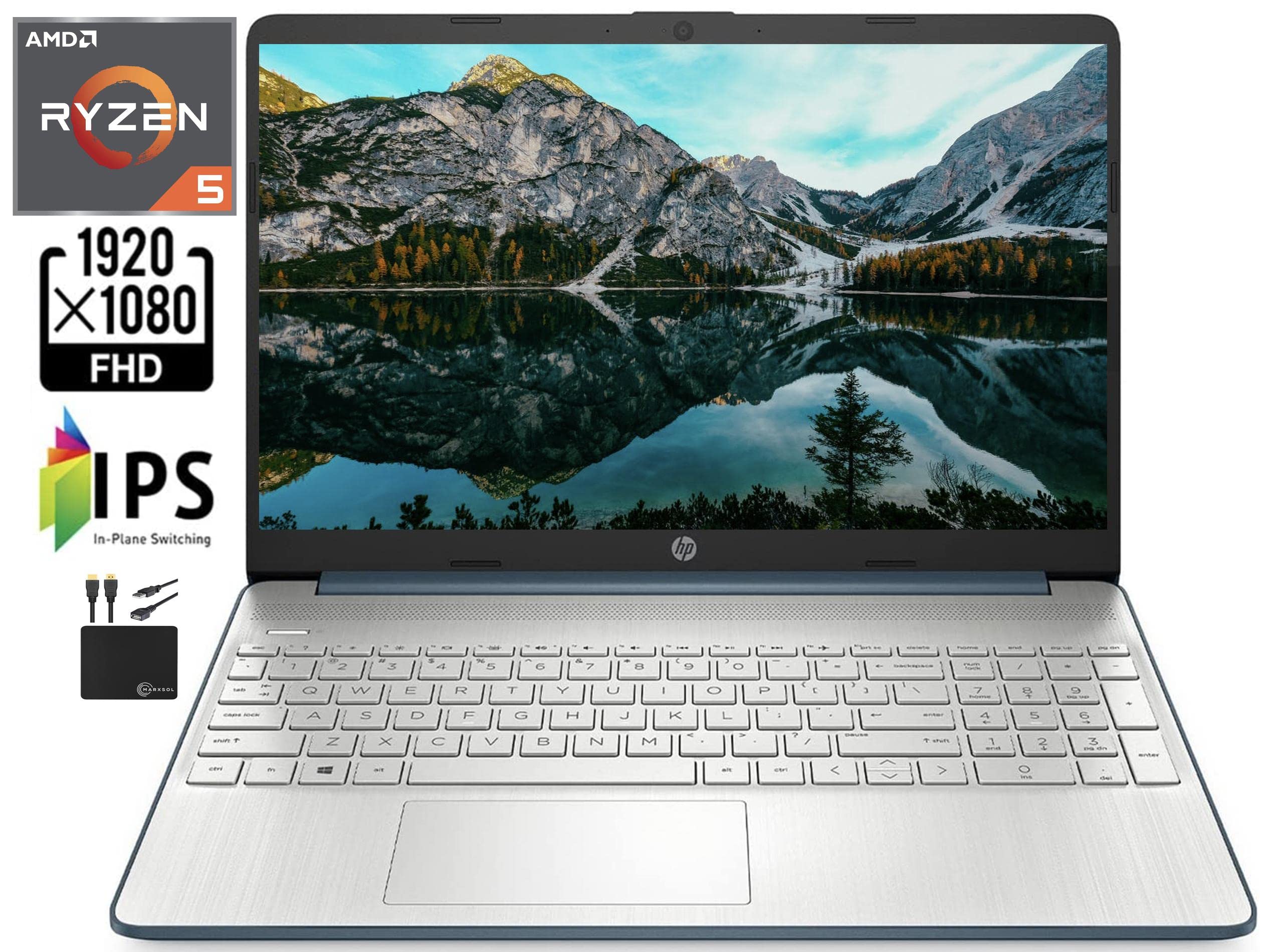 2022 Newest HP 15.6'' FHD IPS Laptop Computer, AMD Hexa-Core Ryzen 5 5500U (up to 4.0GHz, Beat i7-10710U), 32GB RAM, 1TB PCIe SSD,USB-C, HDMI, Wi-Fi, Webcam, Up to 9.5 Hours, Windows 11+ Accessories