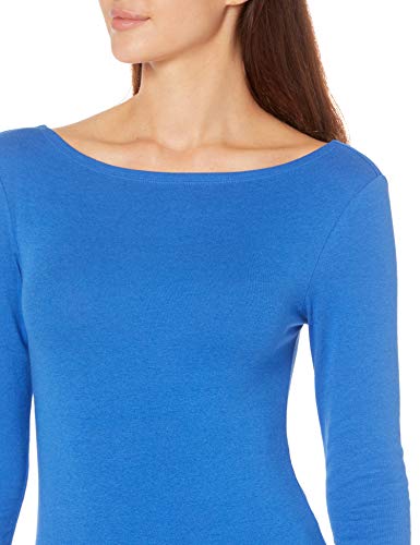 Amazon Essentials Women's Slim-Fit 3/4 Sleeve Solid Boat Neck T-Shirt, Cobalt Blue, X-Large