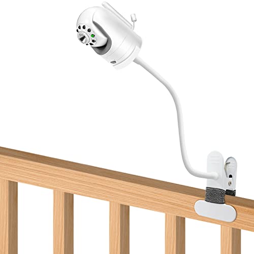 BFYTN Baby Monitor Mount Compatible with Infant Optics DXR-8 and DXR-8 PRO, 15.7 inches Flexible Long Gooseneck Arm Baby Camera Holder Stand for Crib Nursery, Without Tools or Wall Damage