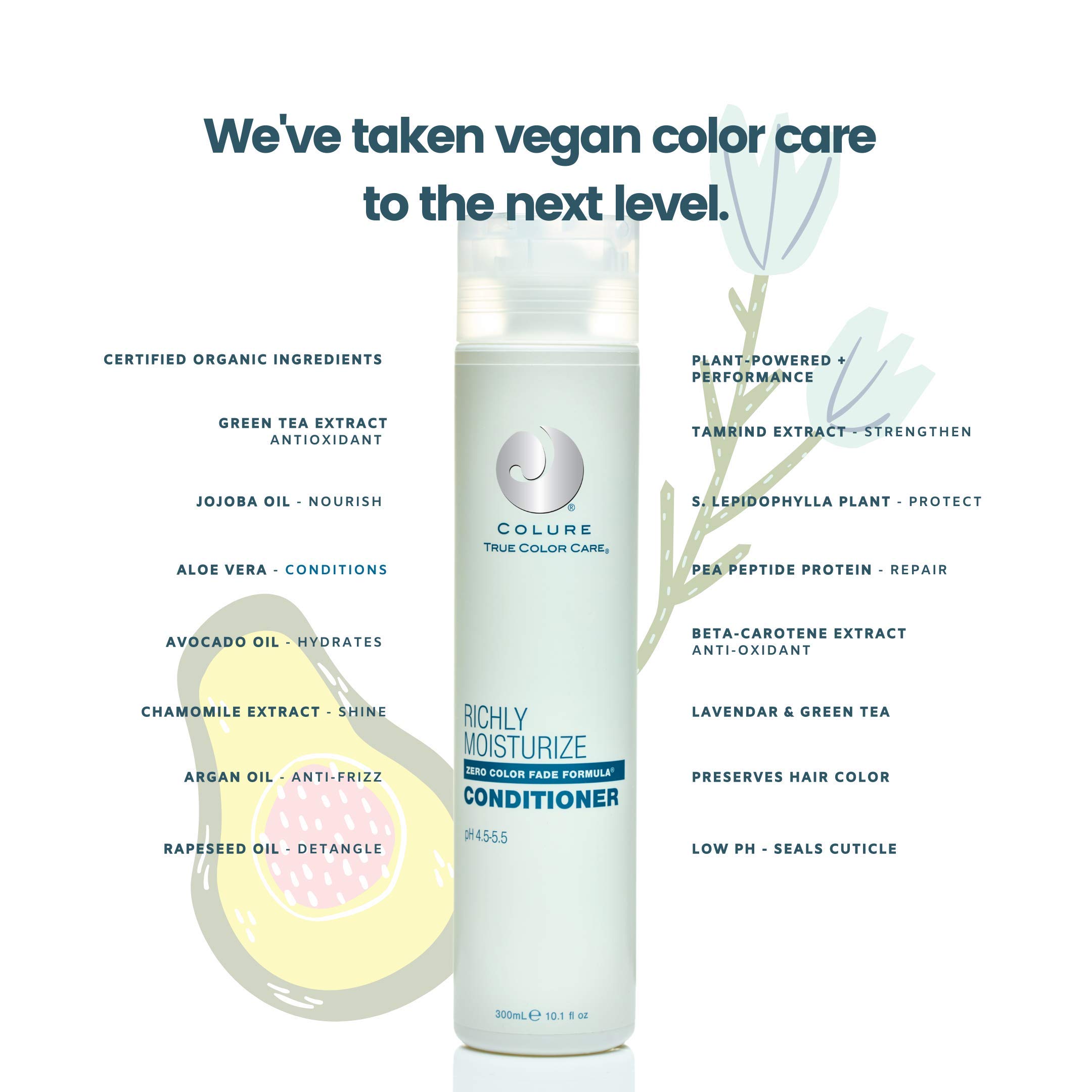 COLURE Richly Moisturize Conditioner Instantly Rehydrates Dry Color-Treated Hair (33.8 oz)