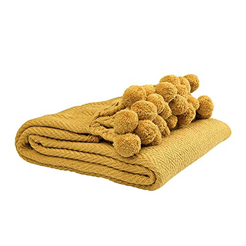 Main + Mesa Woven Cotton Pom Pom Throw