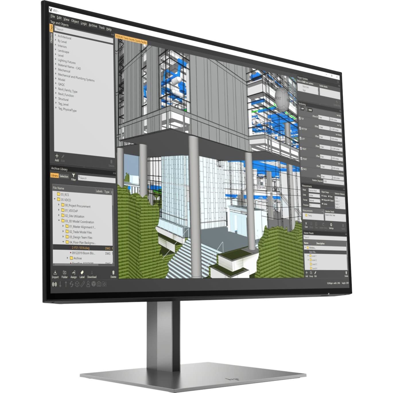 HP Z24n G3 24" WUXGA LED LCD Monitor - 16:9 - Silver