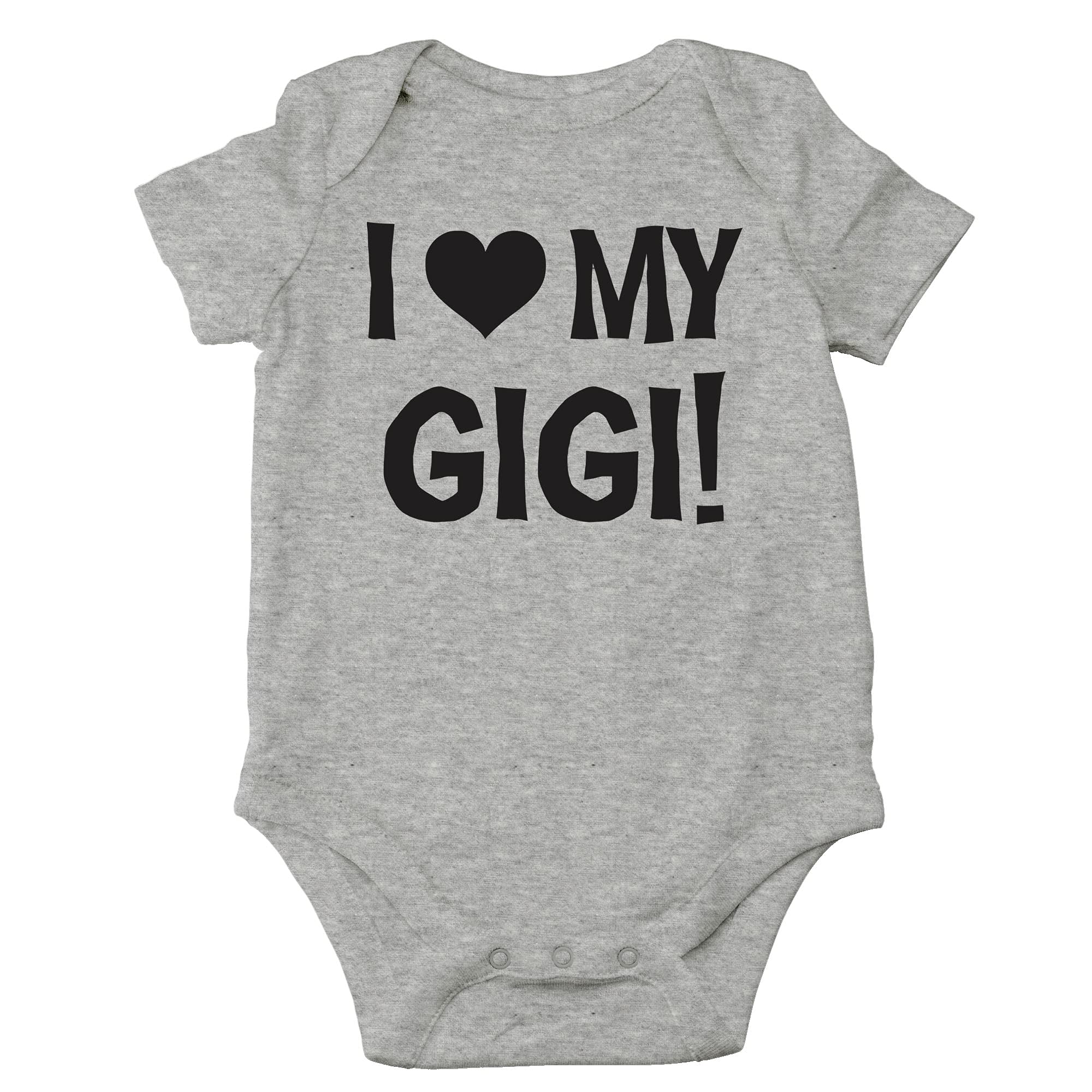 CBTwear I Love My Gigi Baby Bodysuit - Adorable Girl Romper Clothing Funny Infant Outfit Unisex Clothing (6 Months, Heather Grey)