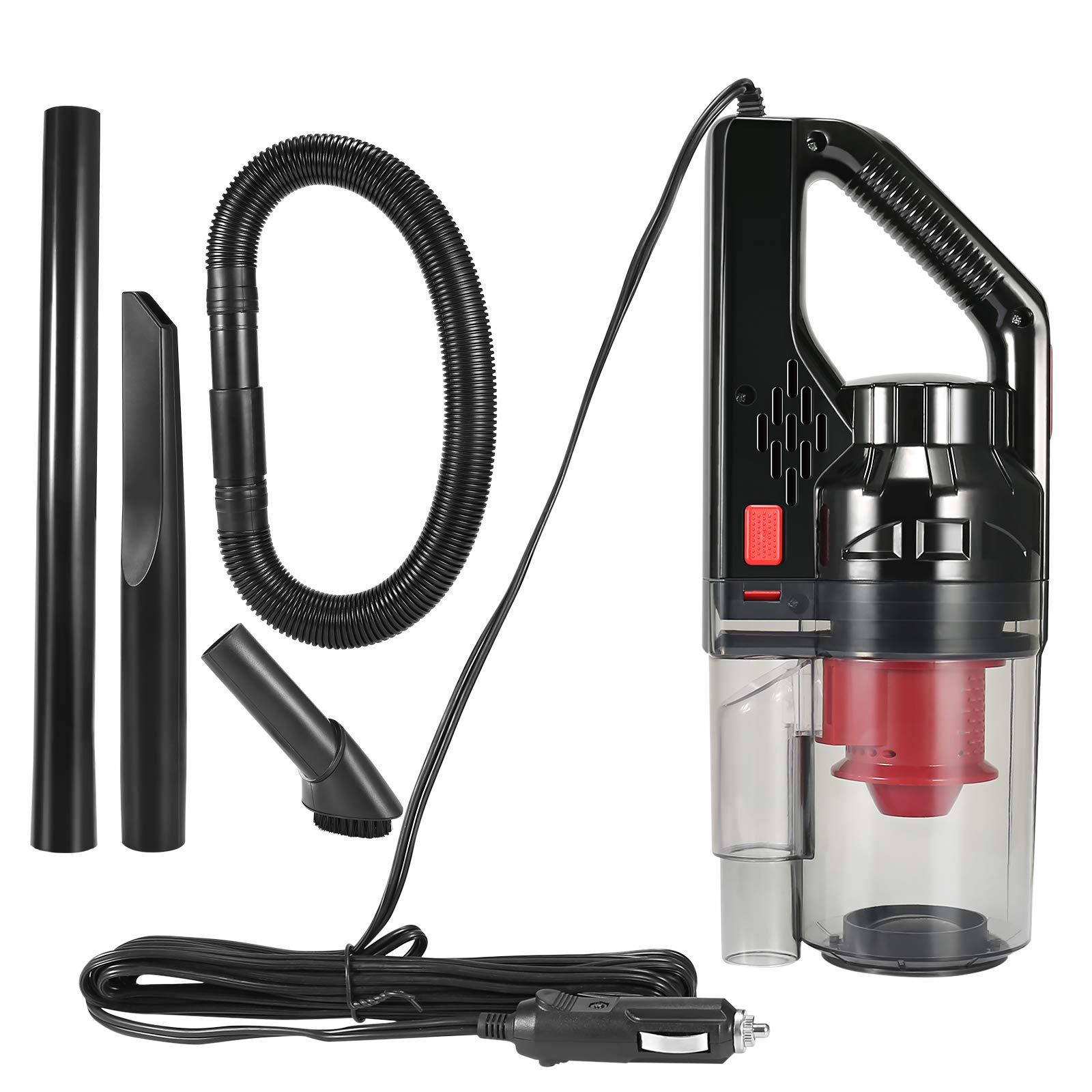 Alexsix Handheld Vacuum, Portable Car Vacuum Cleaner, 6000Pa Strong Suction, Cleaner Powerful Portable Wet Dry Cleaning for Pet Hair, Home, and Car Cleaning