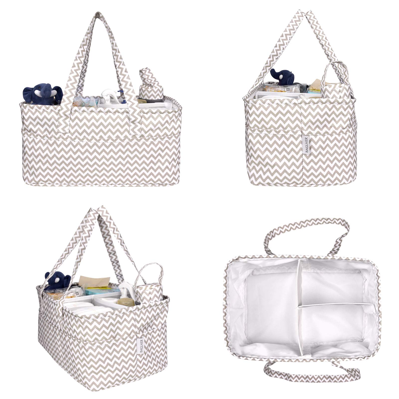 BAGLHER Baby Diaper Caddy Organizer,Large Baby Product Storage Rack and Kindergarten Storage Box,Portable Diaper Rack and Car Storage Box.