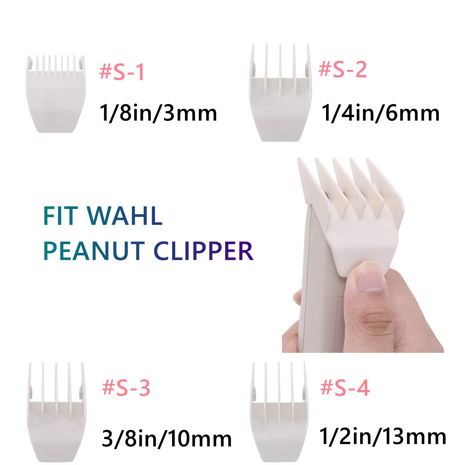 2 Pack Professional Peanut Clipper/Trimmer Snap On Replacement Blades #2068-300 - Compatible with Wahl Peanut Hair Clipper/Trimmer, White