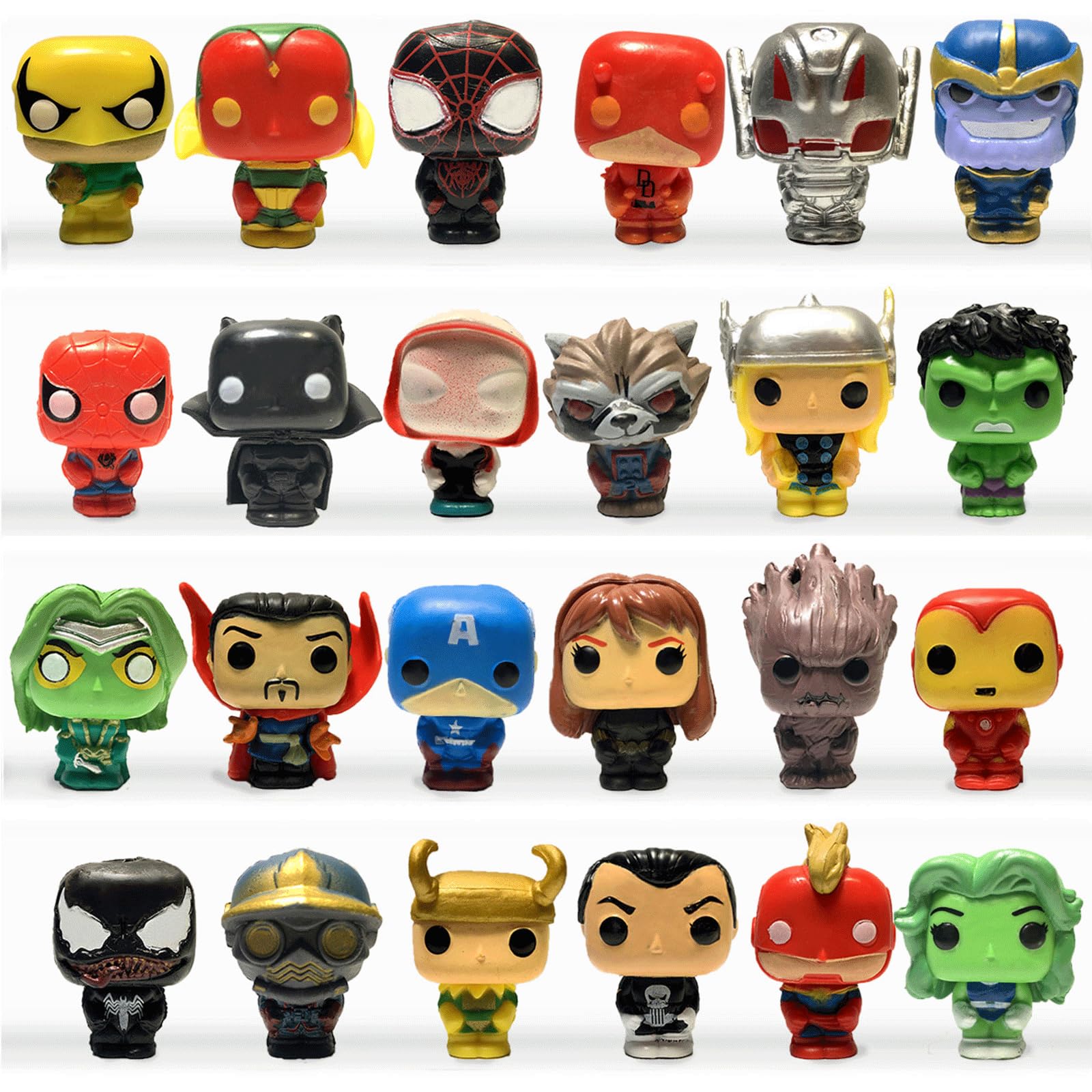 24 Pcs Ultimate Superhero Mini Figures Set - Ideal for Christmas, Easter, Cake Toppers, & Party Favors