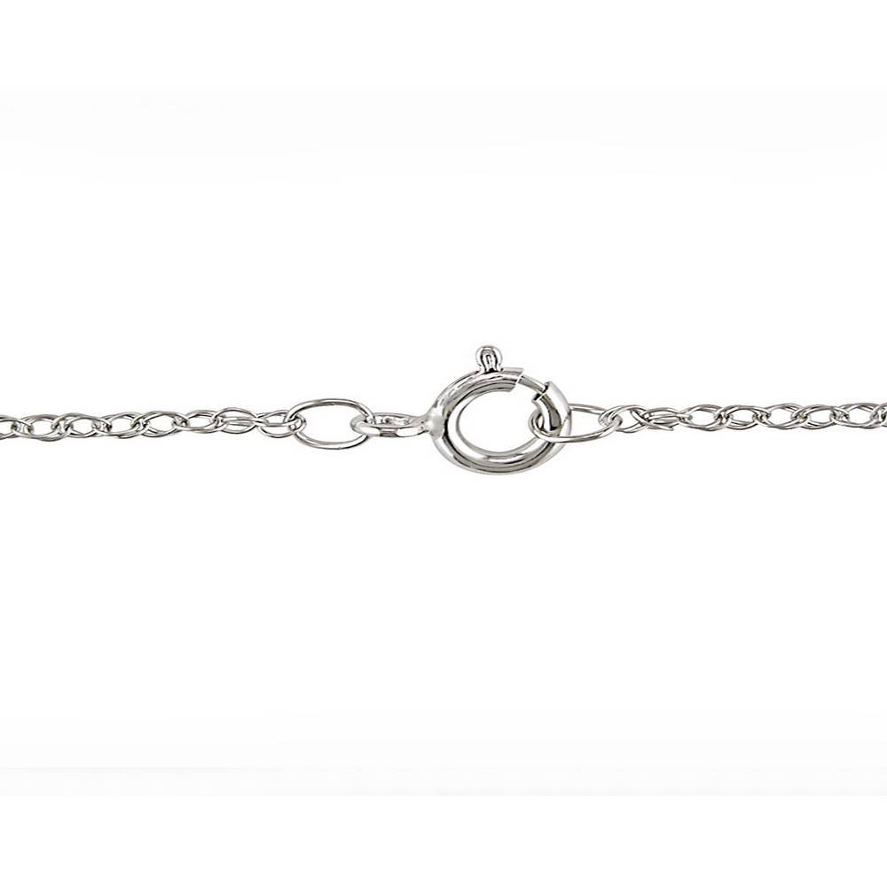 14k White, Yellow, or Rose Gold 1/4 Ct T.W. Diamond Round-Cut Bezel Solitaire Pendant Women's Necklace With 18" 14k Gold Chain