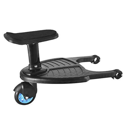 2019 New-Comfort Wheeled Board,Wheeled Buggy Board Comfort Wheeled Board with Adapter Stroller Ride On Board with Detachable Seat, Holds Children Up to 20kg (Blue)