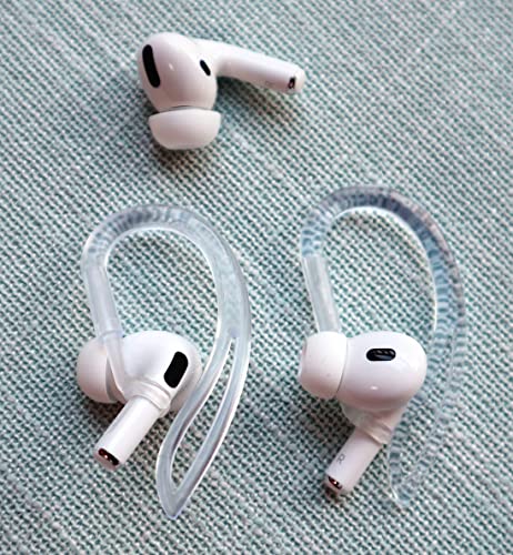 Adjustable Ear Hooks Compatible with AirPods Pro 2 2022 Release [ Anti-Slip ], 360 Degree Rotation Adjustment Earhooks Sport Holder Wings Compatible with AirPods 3 2 1 & Pro 4 Pairs Translucent