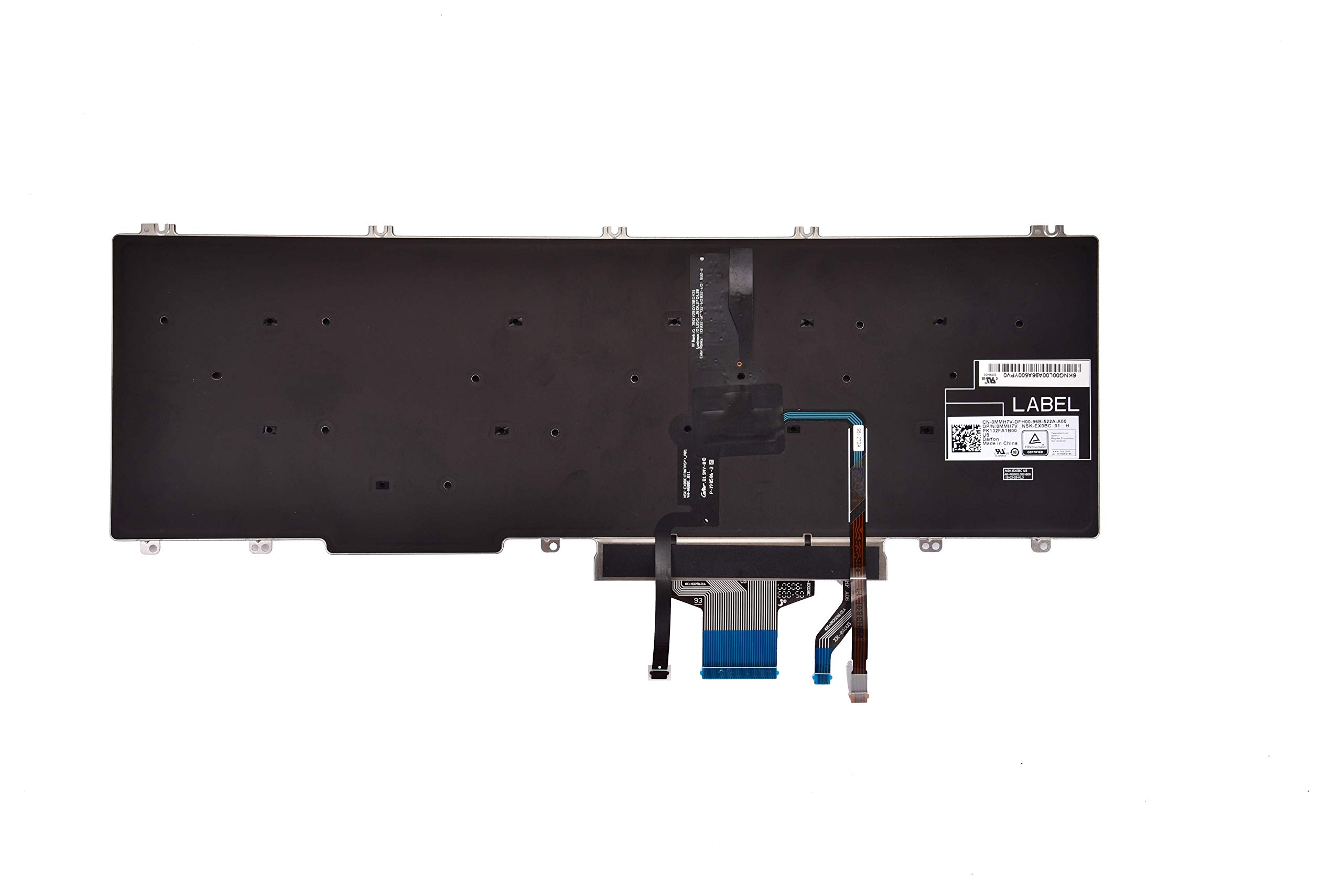 Replacement Keyboard for Dell Latitude 5500 5501 5510 5511, Precision 3540 3541 3550 3551 Series Laptop with Backlit with Pointer US Layout P/N: 0MMH7V NSK-EX0BC PK132FA1B00