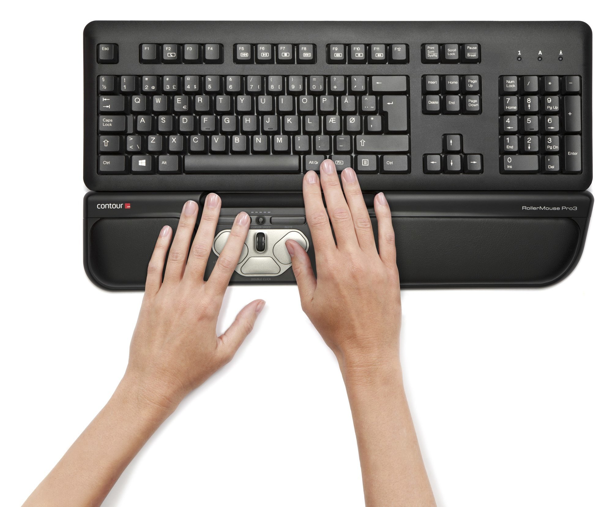 Contour Design RollerMouse Pro3 - Wired Ergonomic Mouse for Laptop and Desktop Computer Use - Reach-Free Ambidextrous Computer Mouse - Mac & PC Compatible