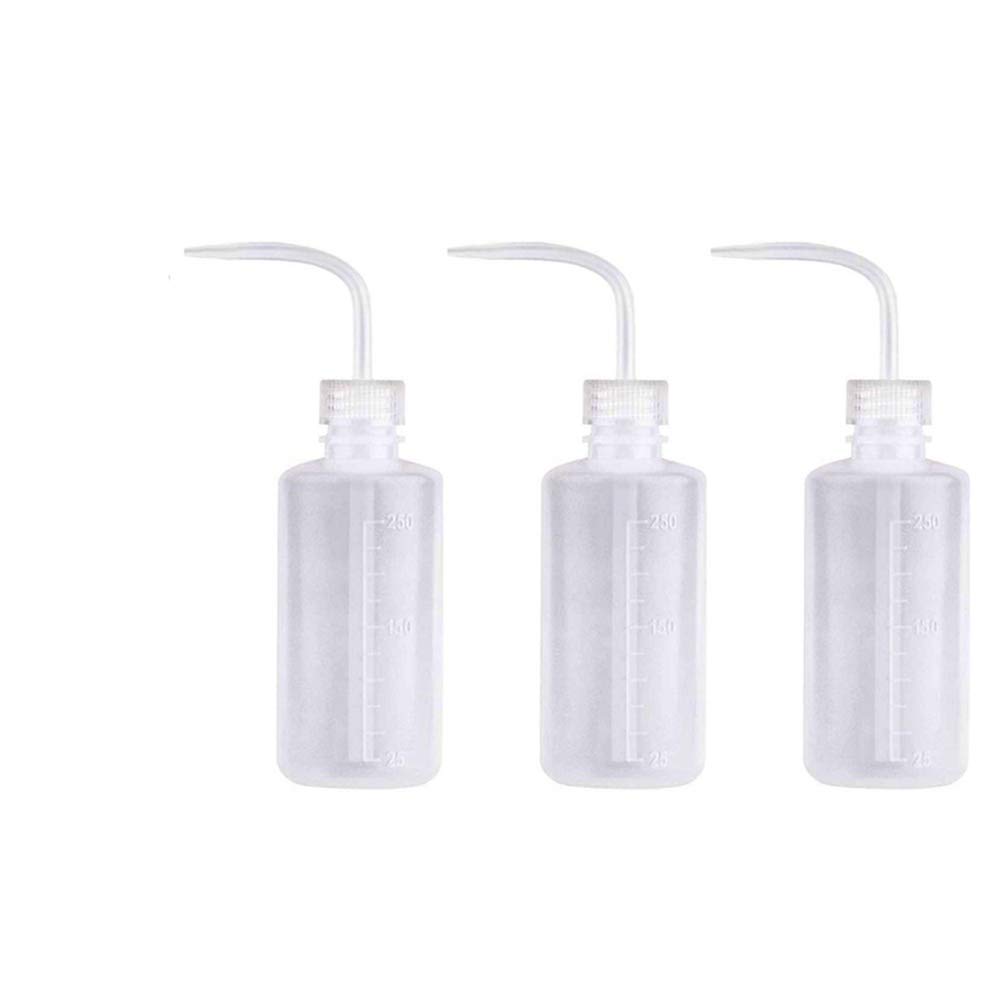 DADIWEY Safety Wash Bottle, LDPE Plastic Squeeze Bottle for Medical Label, Lab, Chemical, 250ml 8oz (3 Pack)