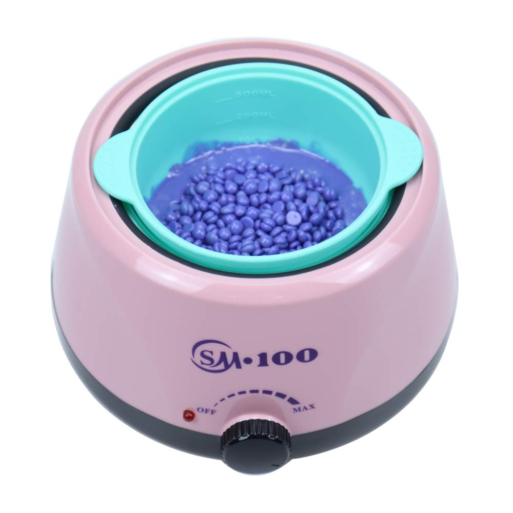 Replacement Pot Set for Wax Warmer Removable Silicone Waxing Bowl and Non-stick Spatulas Home Hair Removal Sticks Reusable Wax Heater Machine Accessory
