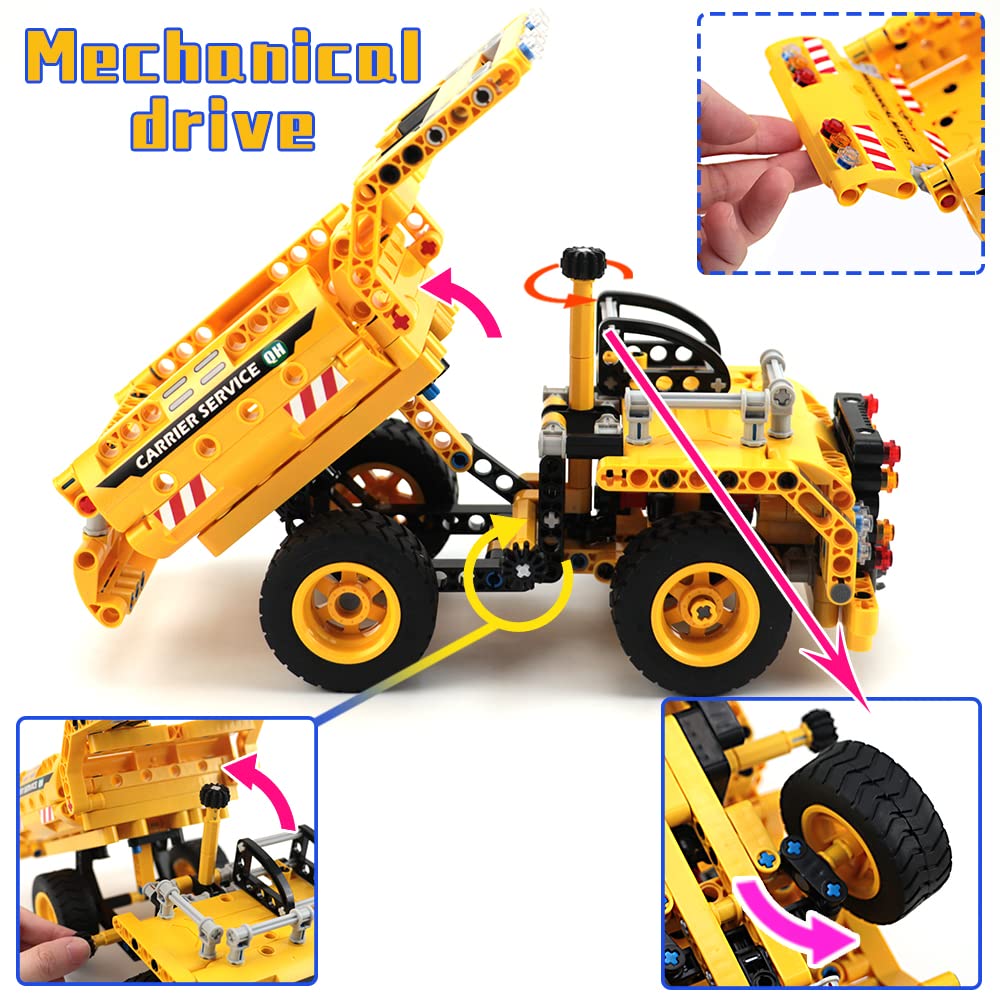 Amy&Benton Dump Truck Building Toys Sets for Boys 8-12 or Airplane Building Kit STEM Plane Building Toys Set for Kids