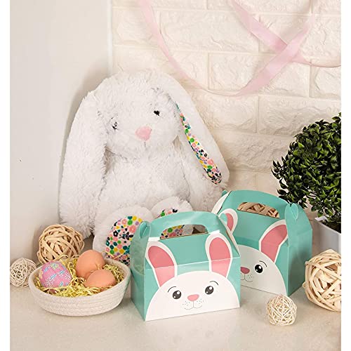 Easter Bunny Treat Boxes, Party Favors and Gifts (6.2 x 3.6 x 6.1 In, 24 Pack)