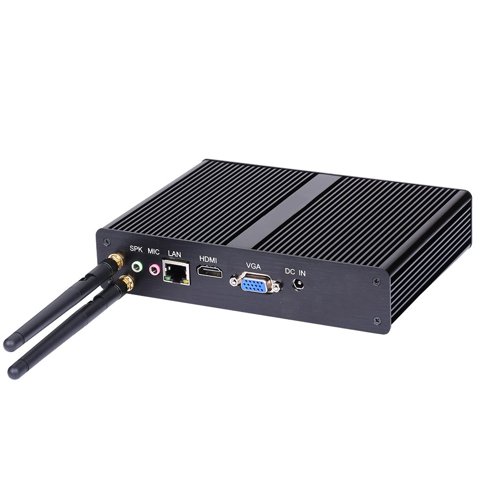 HUNSN Fanless Mini PC, Desktop Computer, HTPC, Nano Kodi Box, J1800 N2910 N2920 N2930, Windows 11 / Linux Ubuntu, BM11, VGA, HDMI, USB3.0, 4 x USB2.0, LAN, 4G RAM, 64G SSD