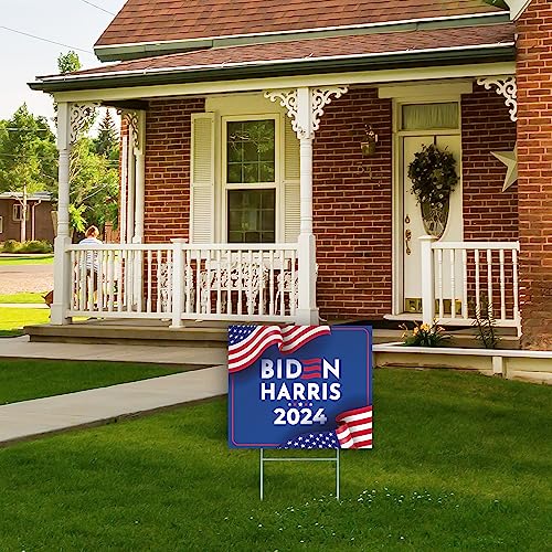 Biden Harris 2024 Yard Sign - 16x12 Coroplast Double Sided Biden for President Yard Sign - Joe Biden Lawn Sign - Biden Harris Sign for Yard, Window