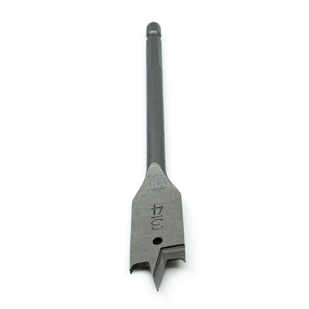 Benchmark Abrasives 3/4" x 6" Spade Drill Bit with Quick-Change Hex Shank Hole Cutter for Woodworking, Drilling, High-Speed Steel Paddle Flat Bits (3/4" x 6")