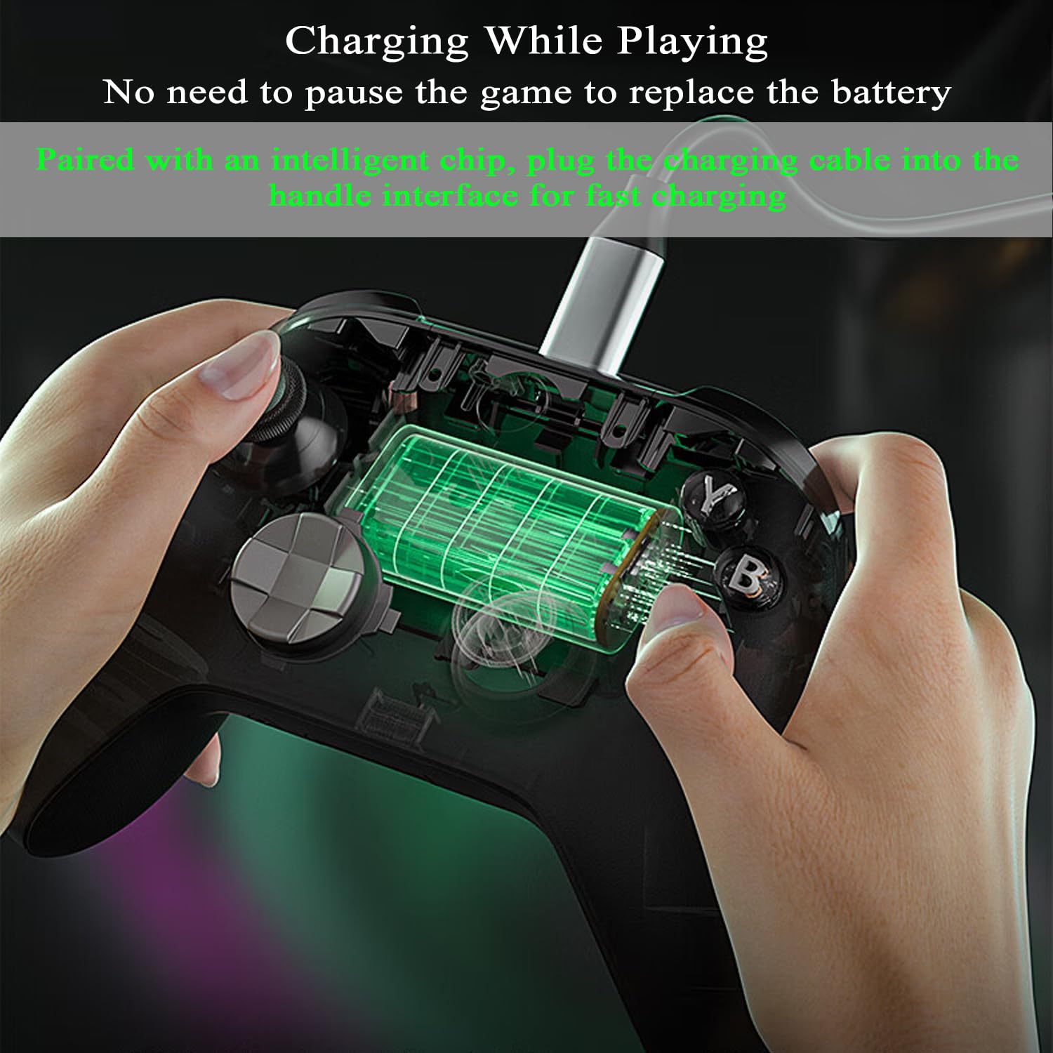 2 Pack Rechargeable Batteries for Xbox Series x/s Controller, uowlbear 1400mAh High Capacity Battery for Xbox Series x, Xbox One, One S, One X, One Elite Controller