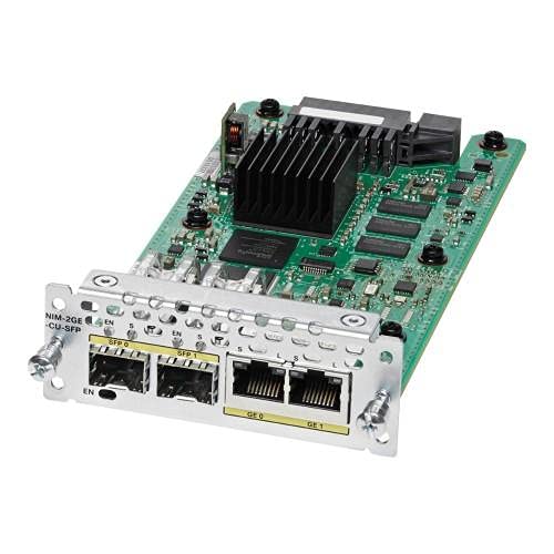 Cisco NIM-2GE-CU-SFP 2-Port Gigabit Ethernet Dual-Mode GE/SFP Module (Renewed)