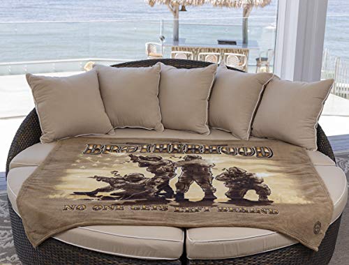 Erazor Bits Us Military Coral Fleece Blanket - Veteran Throw Blanket for Couch - Tactical - ADD3-MM2349-TB
