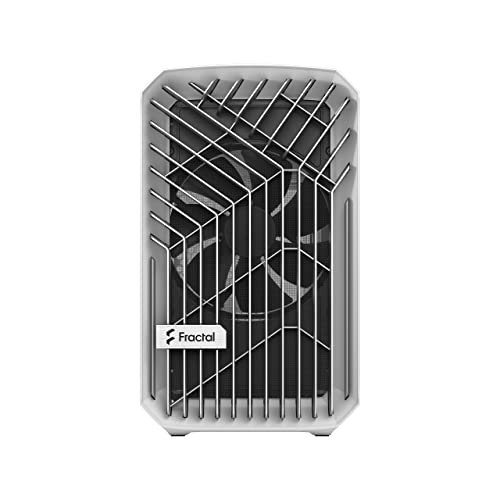 Fractal Design Torrent Nano White - Clear Tint Tempered Glass Side Panel - Open Grille for Maximum air Intake - 180mm PWM Fan Included - Type C - mITX Airflow Mini Tower PC Gaming Case