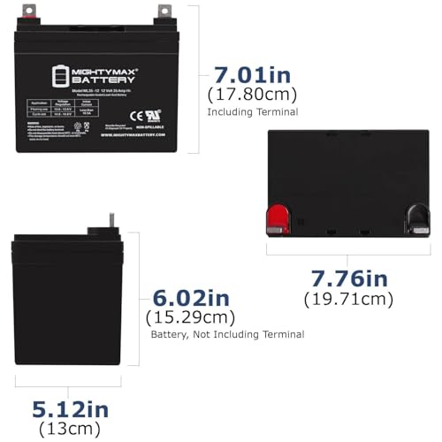 Mighty Max Battery 12V 35AH SLA Battery Replacement for EP-SLA12-35L