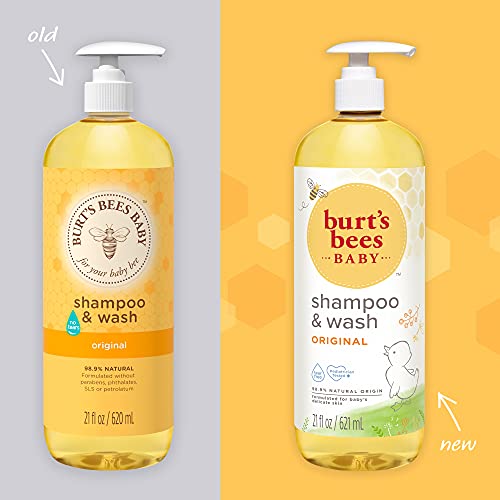 Burt's Bees Baby Shampoo & Wash, Tear Free Soap, Natural Baby Care, Original, 21 Ounce (Packaging May Vary)