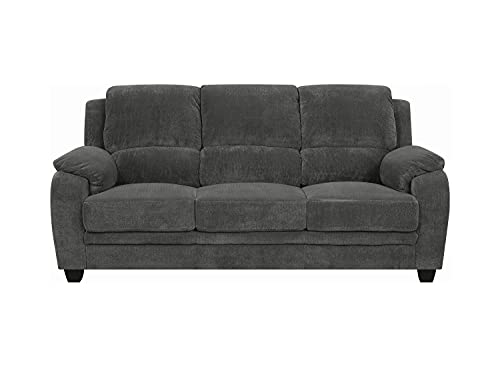 Coaster Furniture Sofa Charcoal Gray Velvet 506241