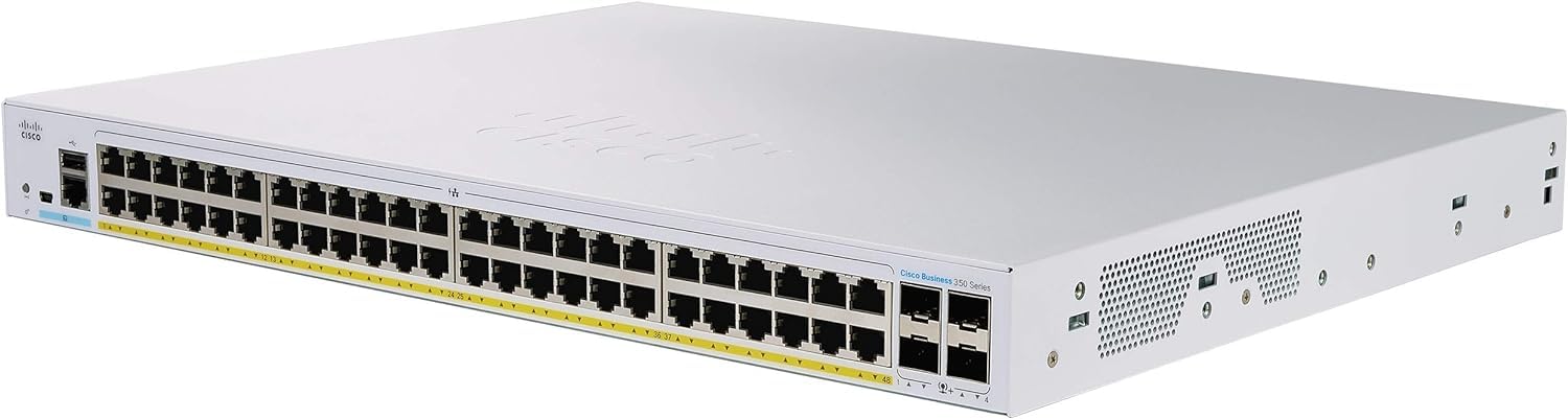 Cisco Business CBS350-48FP-4X Managed Switch, 48 Port GE, Full PoE, 4x10G SFP+, Limited Lifetime Protection (CBS350-48FP-4X)