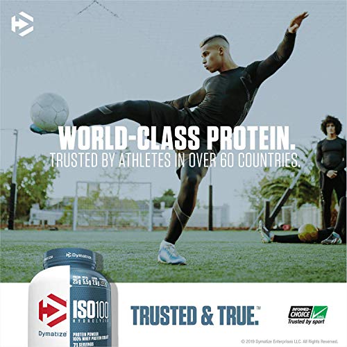 Dymatize ISO 100 Whey Protein Powder with 25g of Hydrolyzed, Chocolate, 1.6 Pound (Pack of 1), 25.6 Ounce