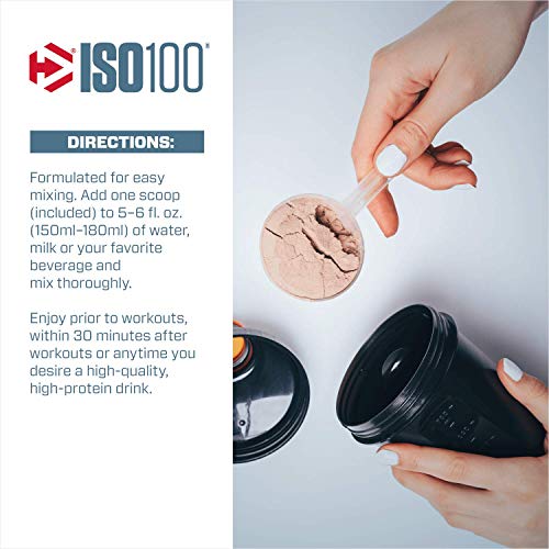 Dymatize ISO 100 Whey Protein Powder with 25g of Hydrolyzed 100% Whey Isolate, Fudge Brownie, 49 Ounce
