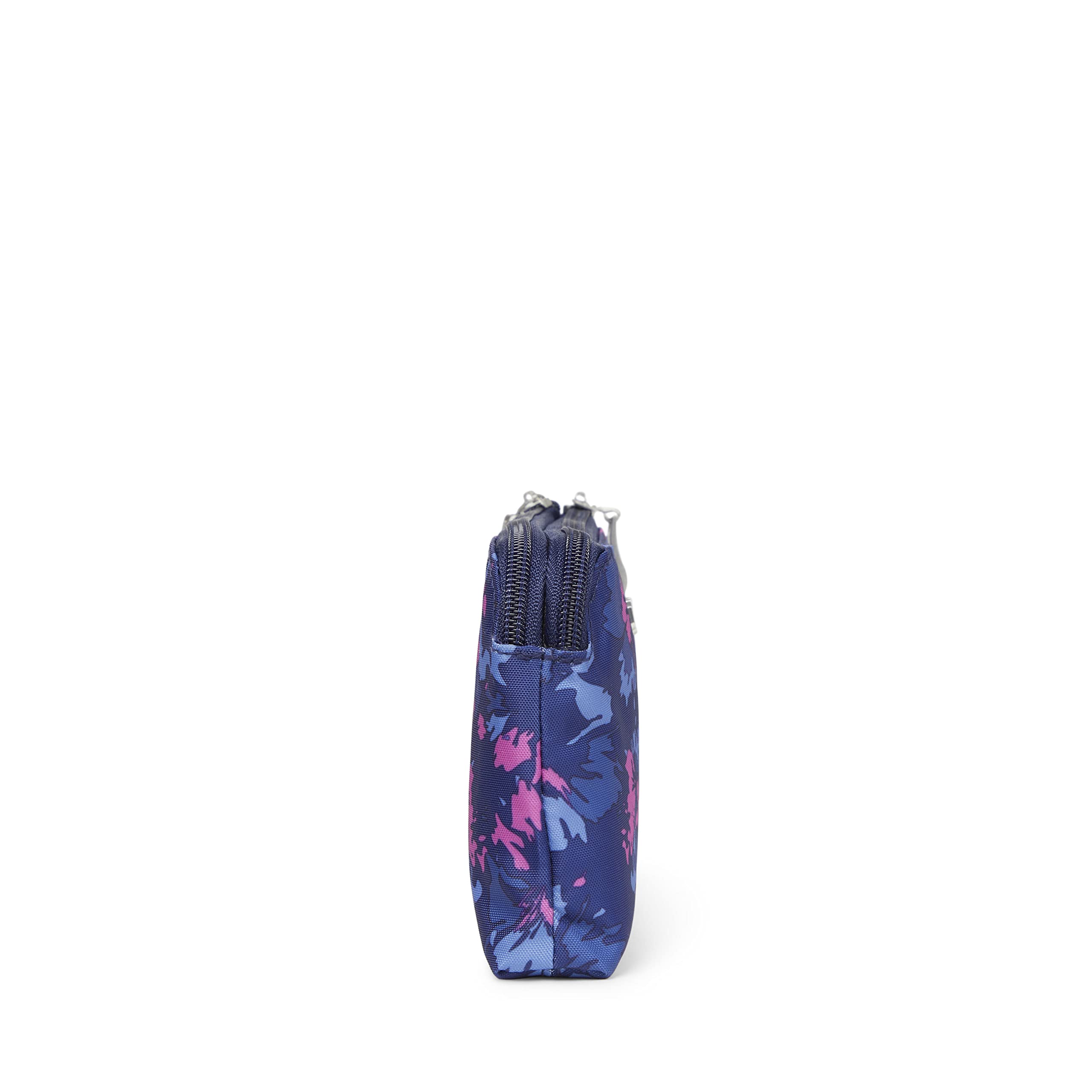 Baggallini womens On the Go Daily RFID Pouch, Navy Garden, One Size US
