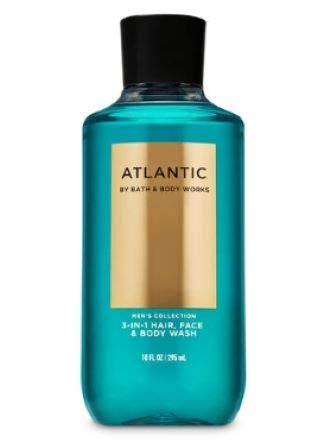Bath and Body Works - Atlantic - Men's - 3 pc Bundle - Ultra Shea Body Cream, 2-in-1 Hair + Body Wash and Deodorizing Body Spray - (2020 Edition)