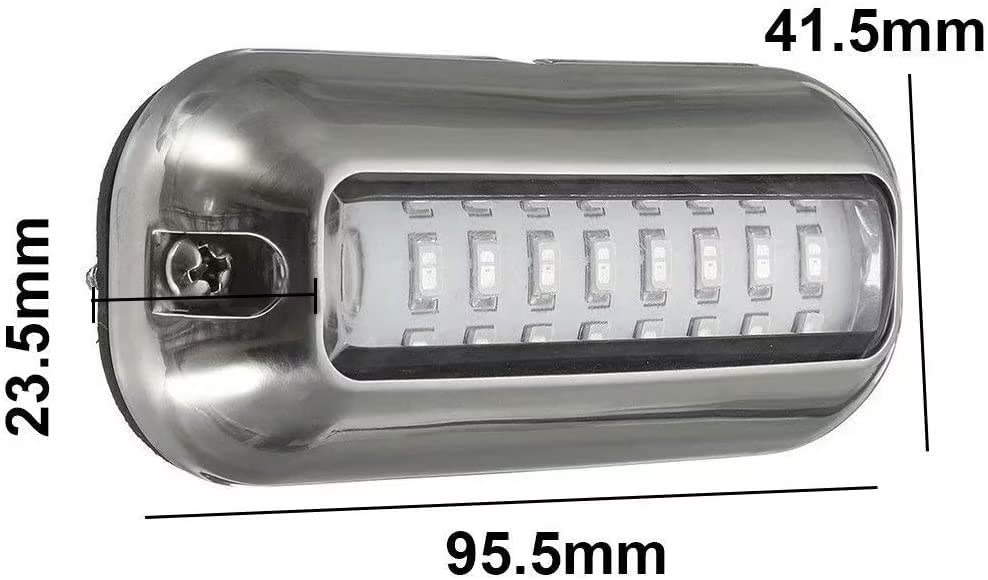 2PCS Waterproof Marine boat Lights, 7 Colors 27 LEDs Underwater Lighting Boat Transom Navigation Lights Drain Plug Lights Courtesy Lamp Deck Lights for Cruise Ships, Yachts, Sailboat