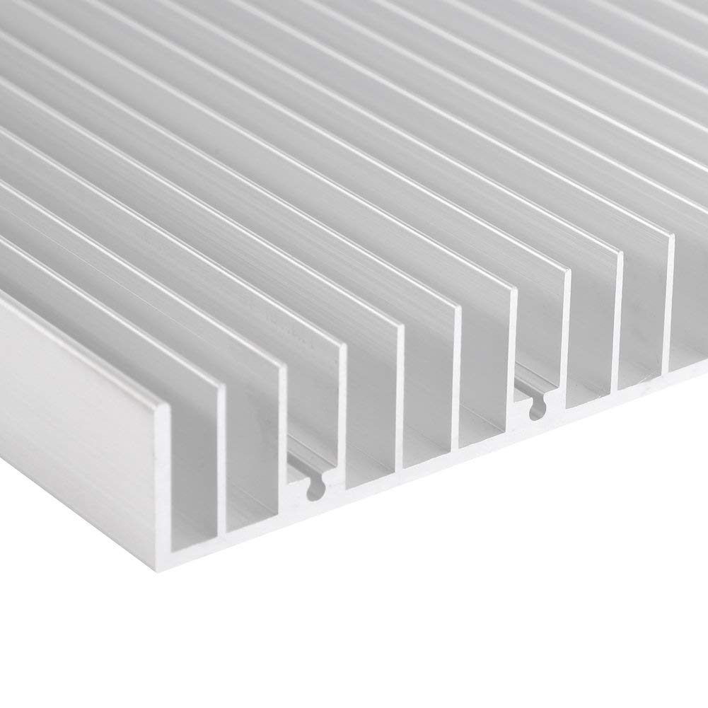 Aluminum Heat Sink Heatsink Module Cooler Fin for High Power Amplifier Transistor Semiconductor Devices with Dense 19 pcs Fins 11.8"(L) x 5.51"(W) x 0.79"(H) / 300 mm (L) x 140 mm (W) x 20 mm (H)