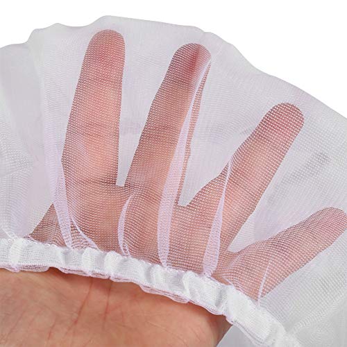 Birdcage Nylon Mesh Net Cover Guard Pet Birds Parrot Cage Seed Catcher Soft Ventilated Birdcage Skirt M Size(White)
